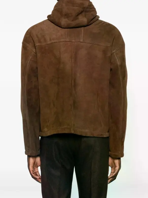 GIORGIO BRATO Hooded Suede Jacket