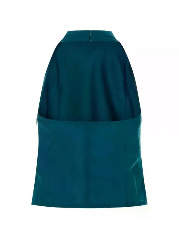 THE ROSE IBIZA Silk Halter Neck Sleeveless Top - Green