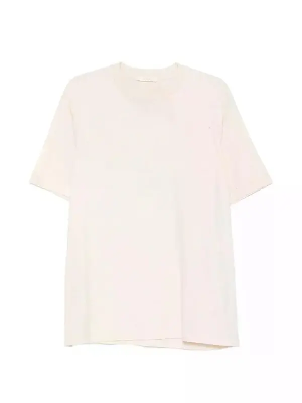 THE ROW Shawl-collar Waffle-knit T-shirt