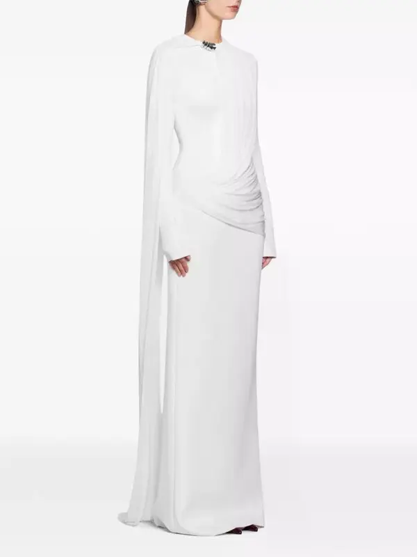 CHATS BY C.DAM Nilah Draped Embellished Maxi Dress