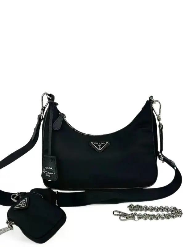 Prada 2000-2013 Saffiano Trimmed Re Nylon Re Edition 2005 Satchel