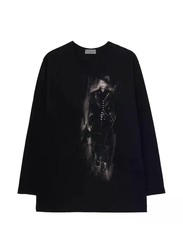 Yohji Yamamoto Graphic-print Long-sleeved T-shirt