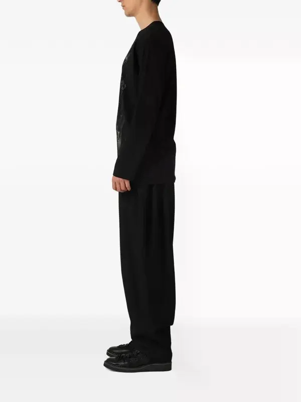 Yohji Yamamoto Graphic-print Long-sleeved T-shirt