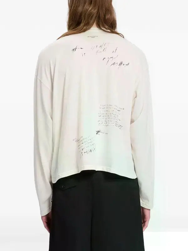 ANN DEMEULEMEESTER Graphic-print Long-sleeve T-shirt