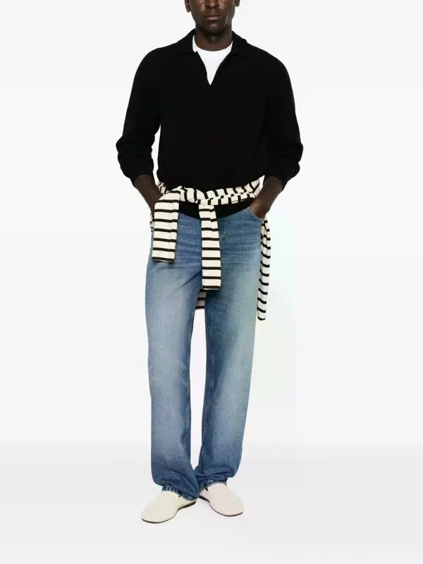 LANEUS Fine-knit Long-sleeve Sweater