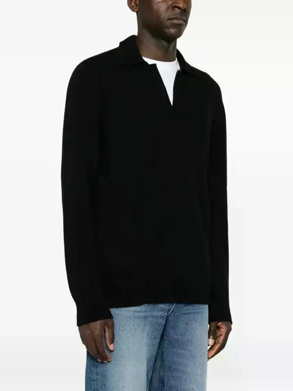 LANEUS Fine-knit Long-sleeve Sweater