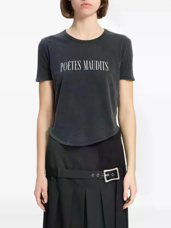 ANN DEMEULEMEESTER Floor Micro Curved-hem T-shirt