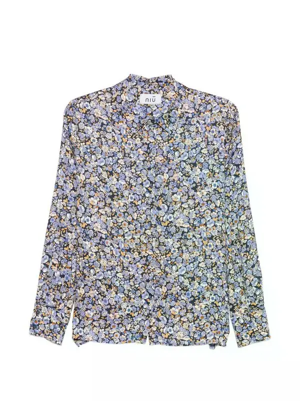 NIU Floral-print Long-sleeve Shirt
