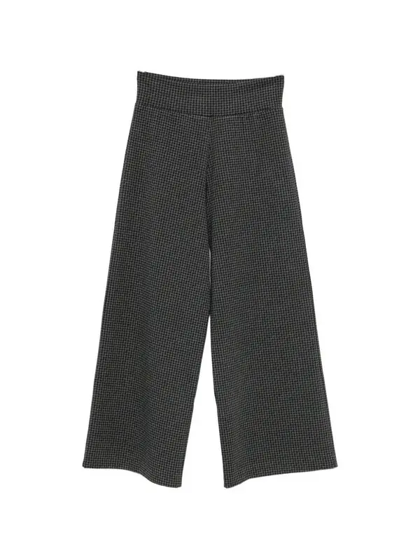NIU Houndstooth-pattern Wide-leg Trousers