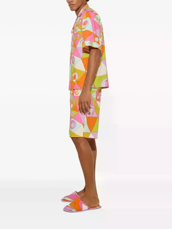 Emilio Pucci Occhi-print Cotton Popeline Shorts