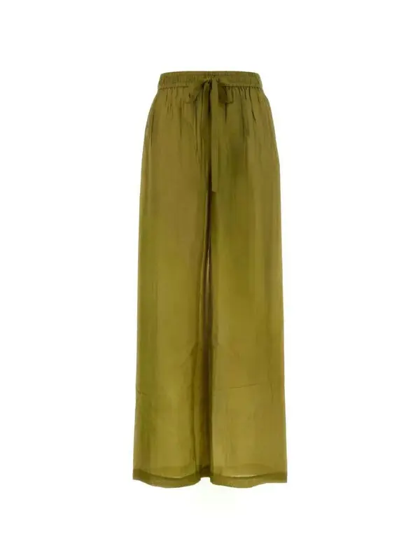 THE ROSE IBIZA Silk Drawstring Palazzo Pants