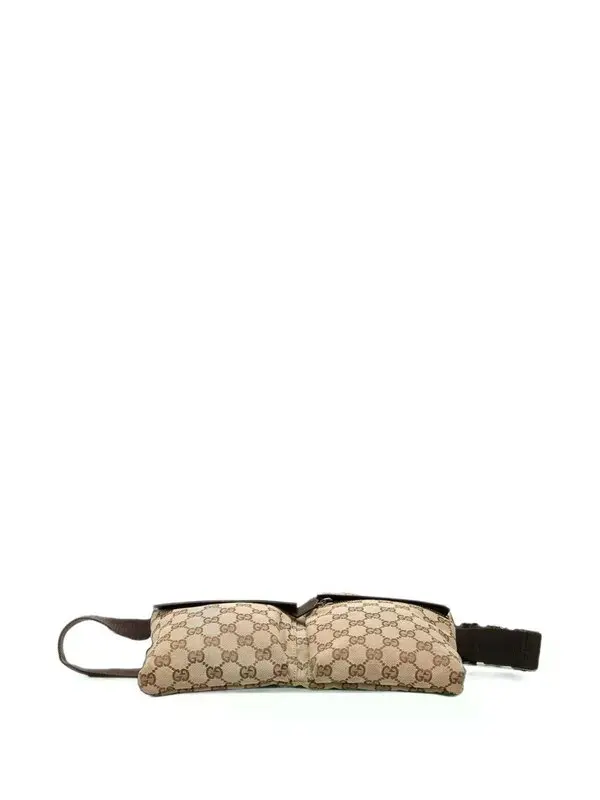 Gucci 2000-2015 Gg Canvas Double Pocket Belt Bag - Neutrals