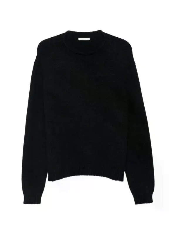 THE ROW Markhim Ribbed Knit Crewneck Sweater - Blue
