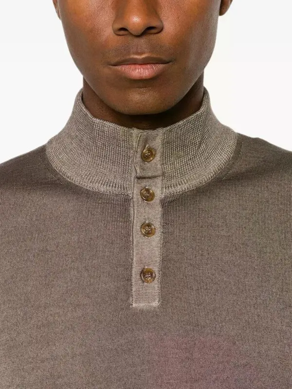DANIELE FIESOLI Button-fastening High-neck Knit