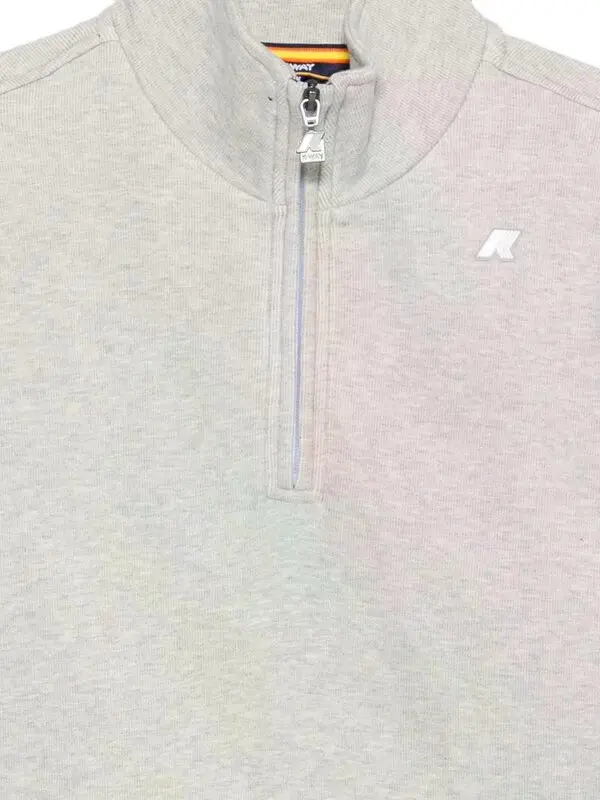 K-WAY Quarter-zip Logo-patch Sweatshirt