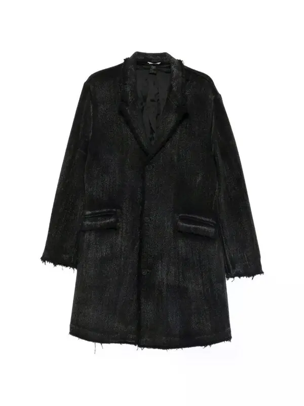 Avant Toi Woven Leather Coat