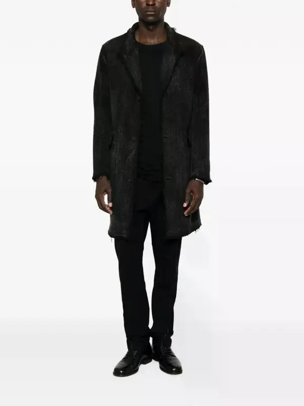 Avant Toi Woven Leather Coat
