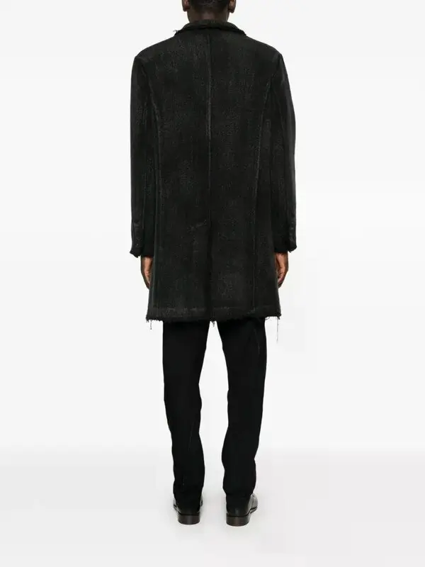 Avant Toi Woven Leather Coat