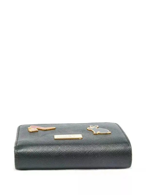 Prada Charm-detail Wallet - Black