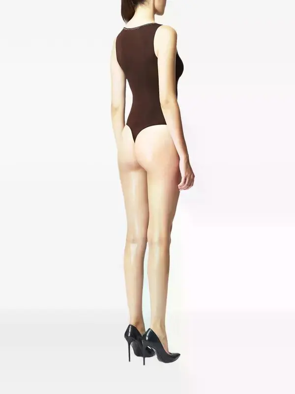 Wolford Crystal-embellished Sheer Bodysuit