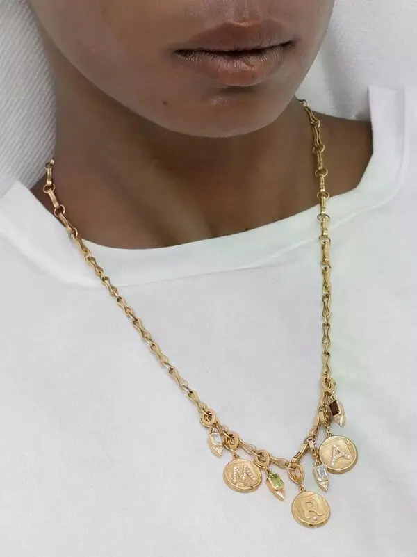 AZLEE Initial Diamond Pendant