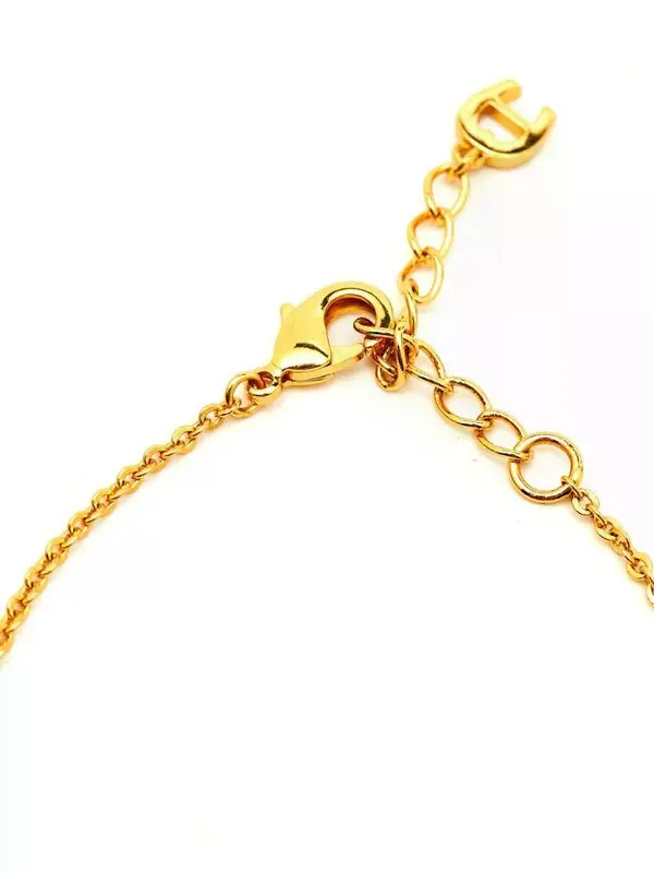 AIGNER Tone Crystal Embellished Logo Link Bracelet