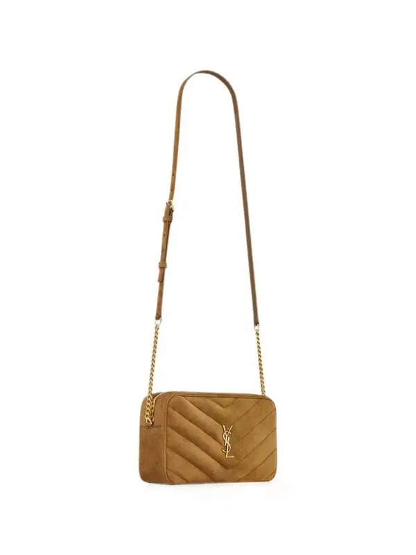 Saint Laurent Loulou Camera Bag In Matelassé Suede