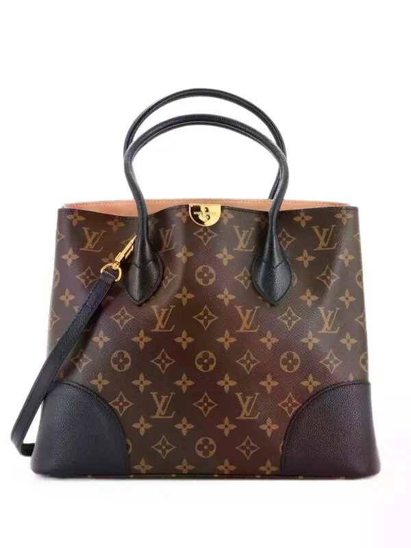 LOUIS VUITTON Flandrin Monogram Canvas And Leather Tote Bag - Black
