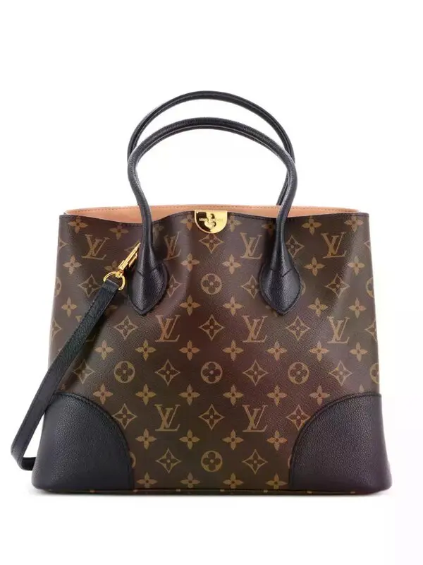 LOUIS VUITTON Flandrin Handbag Monogram Canvas And Leather Tote Bag - Black