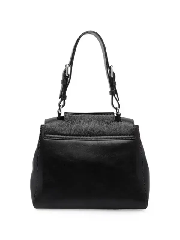 Orciani Grained Leather Tote Bag With Logo Plaque