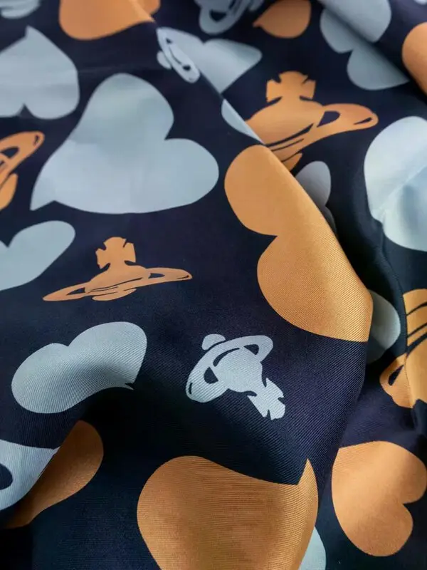VIVIENNE WESTWOOD Orb-print Heart-print Scarf