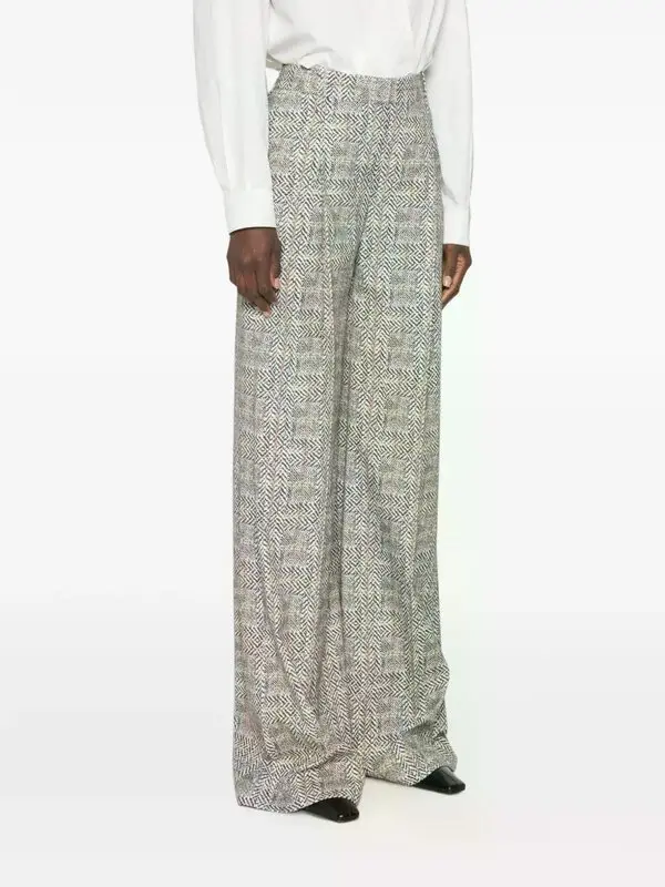 Ermanno Scervino Herringbone-pattern Palazzo Pants