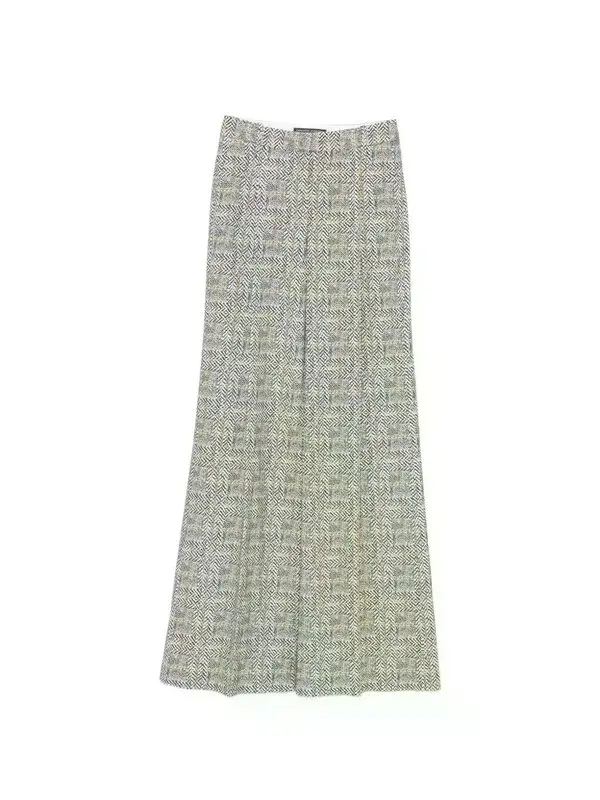 Ermanno Scervino Palazzo Pants With Herringbone Pattern