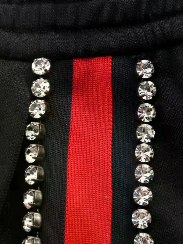 Gucci Crystal-embellished Pleated Jersey Skirt