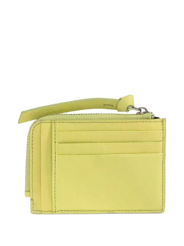 VIVIENNE WESTWOOD Orb-plaque Grained Leather Card Holder - Green
