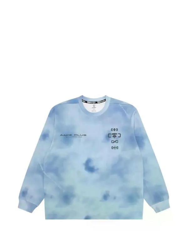 AAPE BY *A BATHING APE Tie-dye Graphic-print Long-sleeve T-shirt