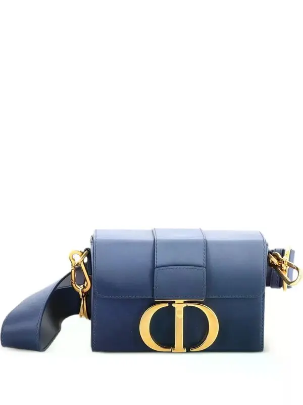 Dior 30 Montaigne Box Bag Ombre Leather Shoulder Bag - Blue