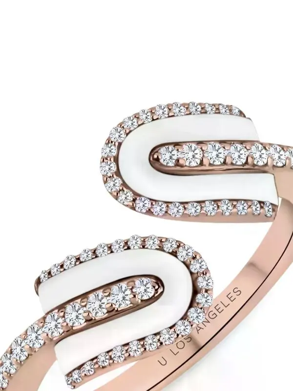 U LOS ANGELES Duo Twisted Diamond And Quartz Ring