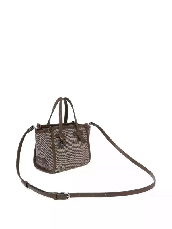 MARCELLA CLUB Small Herringbone-weave Tote Bag