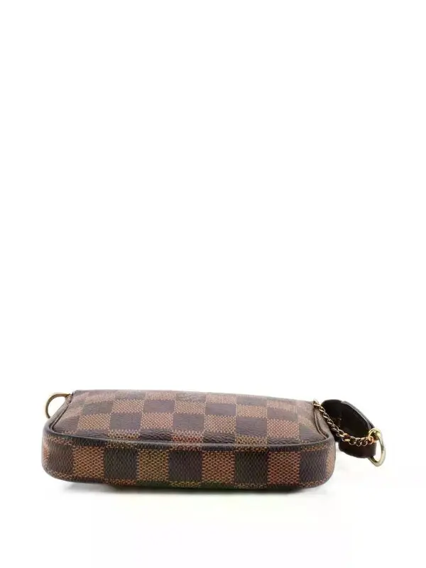 LOUIS VUITTON Pochette Accessoires Damier Mini Clutch Bag - Brown