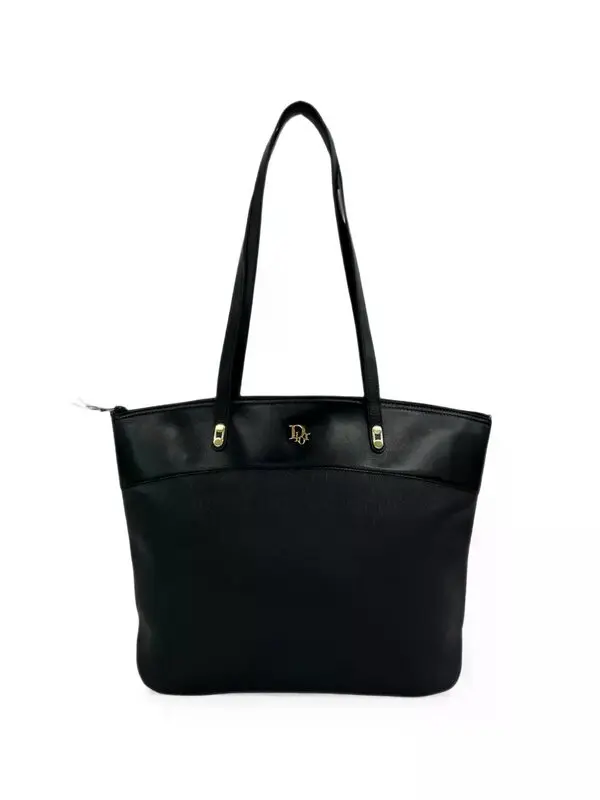 Dior 20th Century Honeycomb Coated Canvas Tote Bag - Black