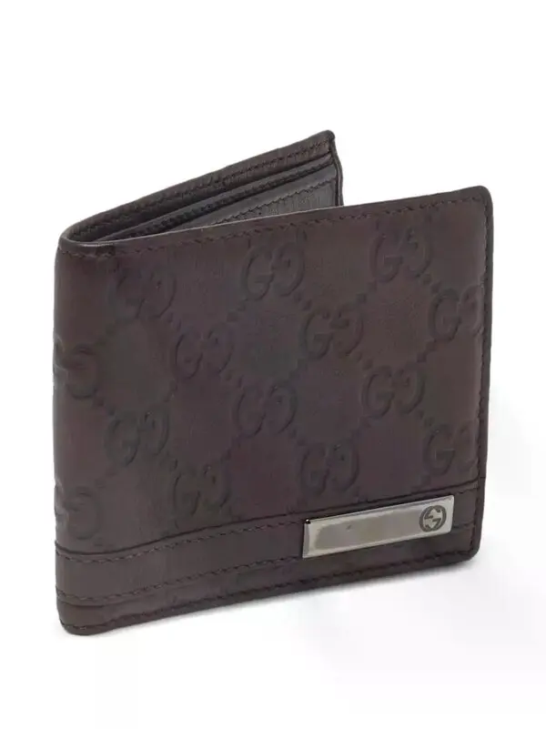 Gucci Guccissima Metal-bar Bifold Wallet