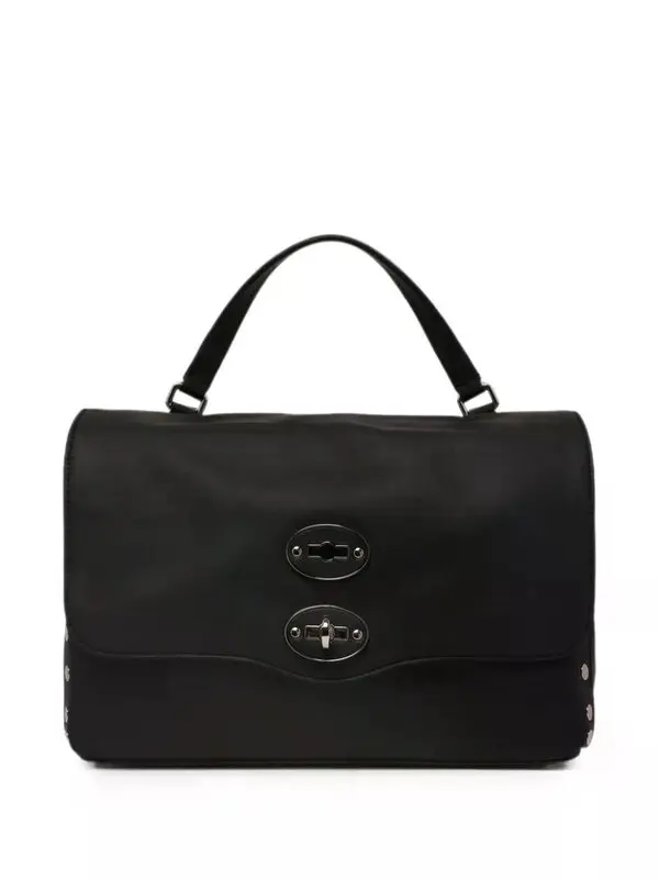 ZANELLATO Small Postina Stud-embellished Leather Tote Bag - Black