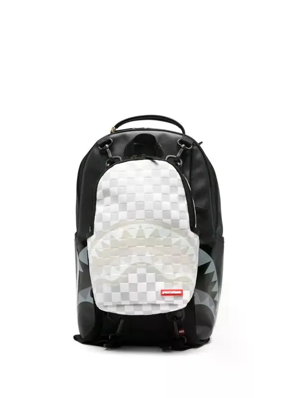 SPRAYGROUND Shark Mouth Checkered Backpack - Black