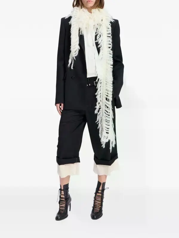 ANN DEMEULEMEESTER Brushed-knit Scarf