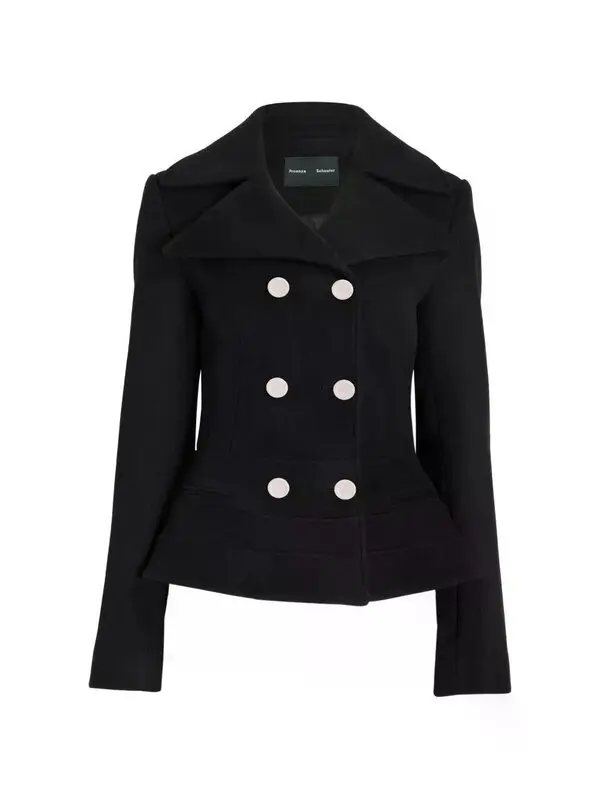 Proenza Schouler Double-breasted Peplum Coat - Black