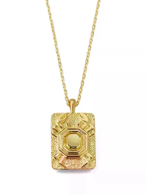 David Webb Cancer Zodiac Pendant Necklace - Gold