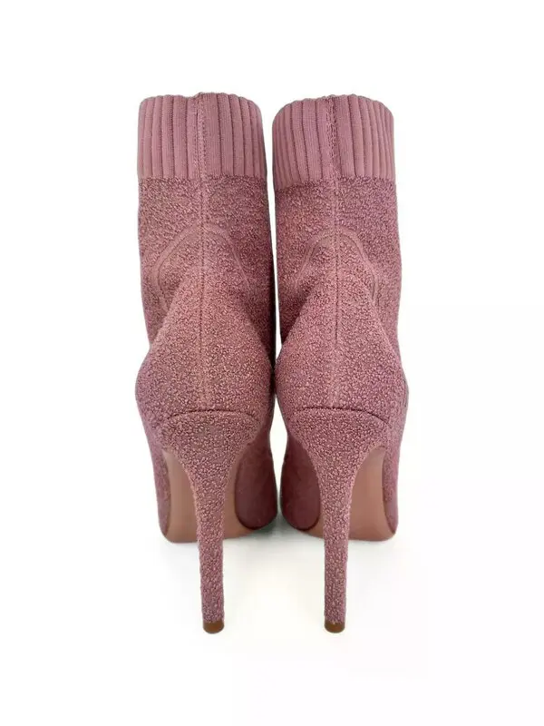 GIANVITO ROSSI Fiona Bouclé Knit Ankle Boots