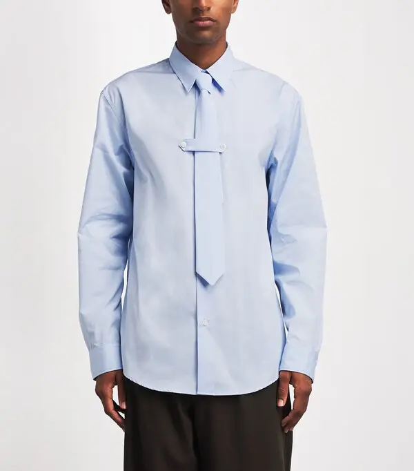 Dries Van Noten Cotton Integrated-tie Shirt
