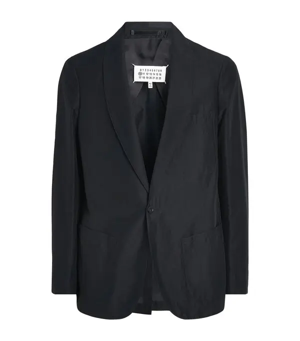 MAISON MARGIELA Satin Double-pocket Blazer - Navy
